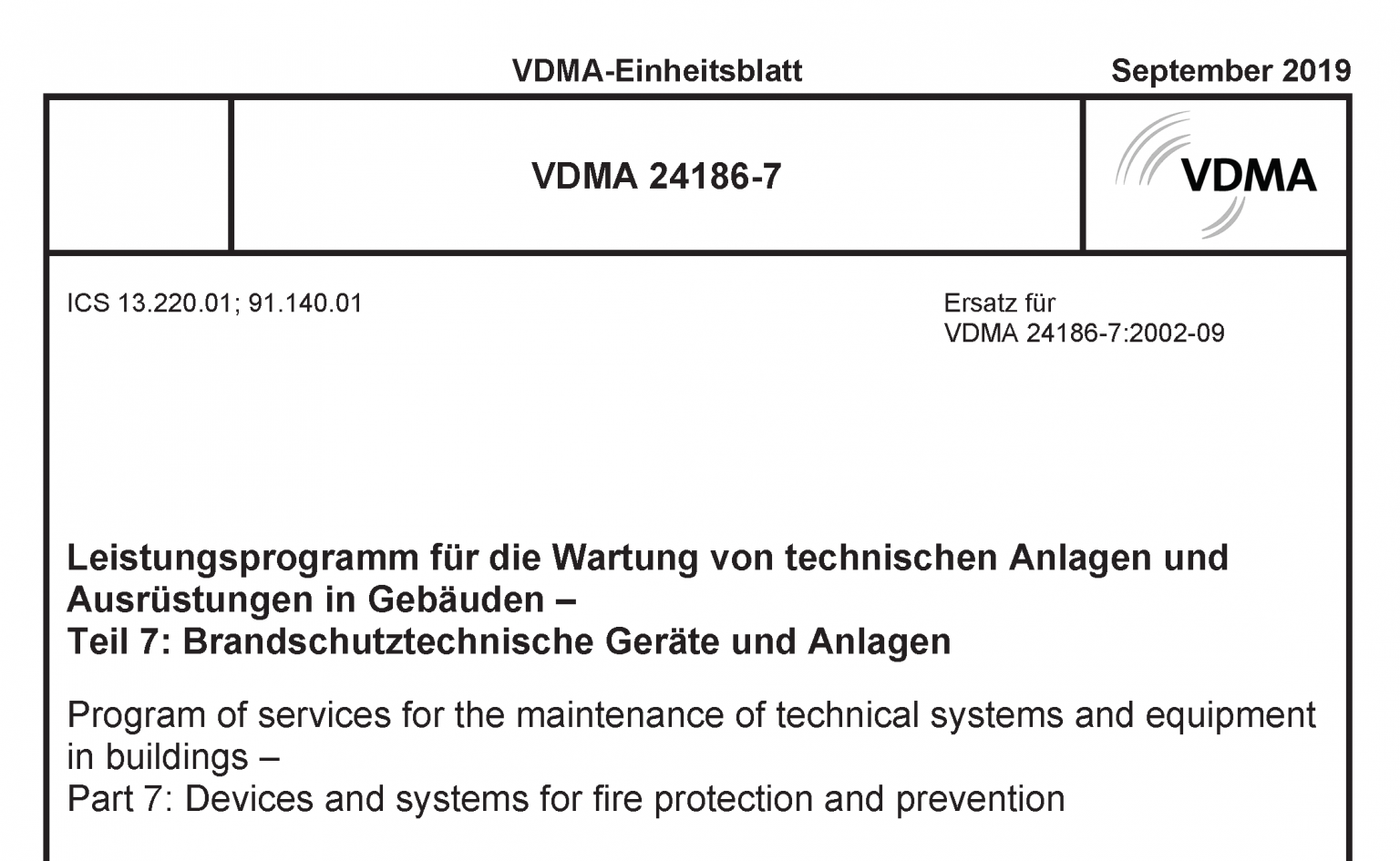 Aktualisierung VDMA-Einheitsblätter 24186 - Übersicht Keßler Solutions